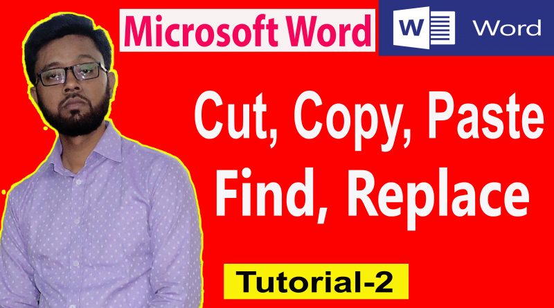 How To Use Copy Cut Paste Find Replace In MS Word 2007 IIT
